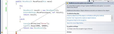 C Nullreferenceexception After Method Return Stack Overflow