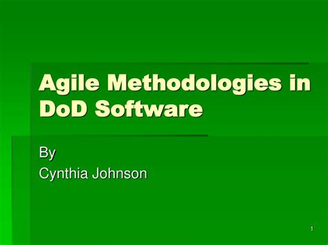 Ppt Agile Methodologies In Dod Software Powerpoint Presentation Free