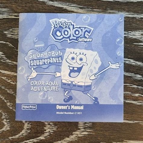 Pixter Color Software Owners Manual Rare Spongebob Squarepants Ebay