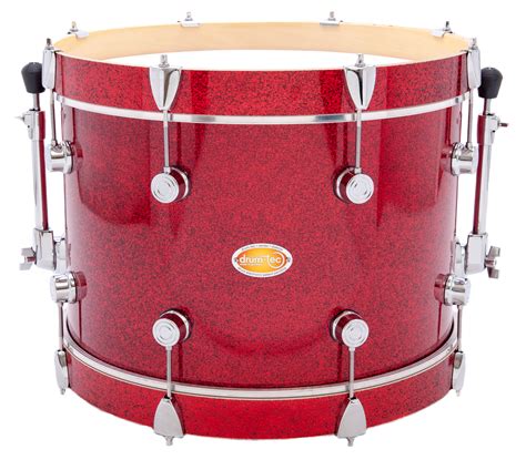 Drum Tec Diabolo Mesh Head Bass Drum 18 X 12 Red Sparkle Drum Tec