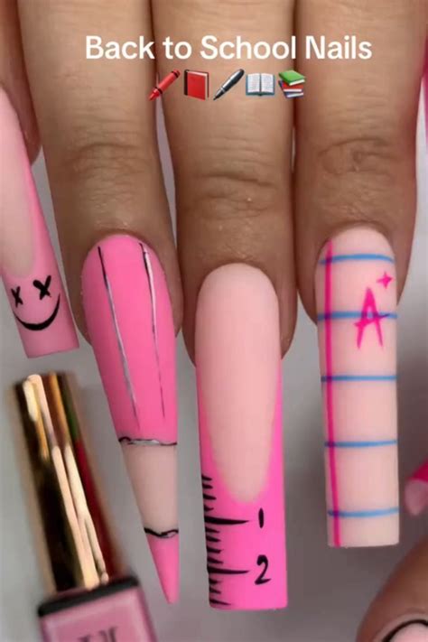 Back To School Nails Cute Inspo For First Day Looks In 2024 Pink Nails Nail Art French Nails