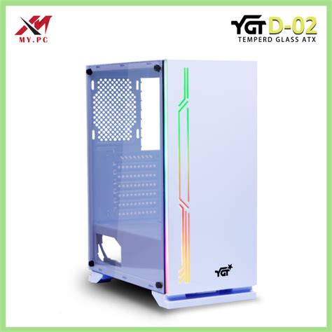 Ygt Atx D02 Tempered Glass Gaming Case Atx Micro Atx Mini Itx White Black Desktop Casings