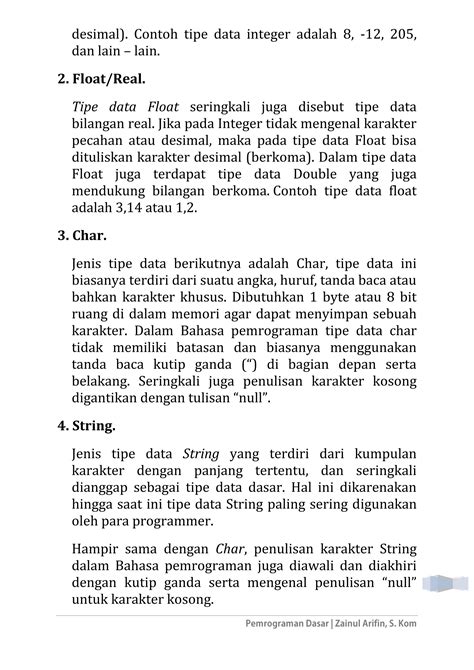 Mengenal Tipe Data Pdf