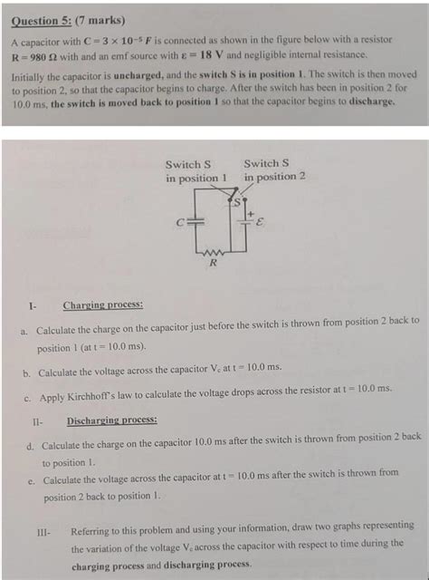 Solved A Capacitor With C F Is Connected As Shown In Chegg Com
