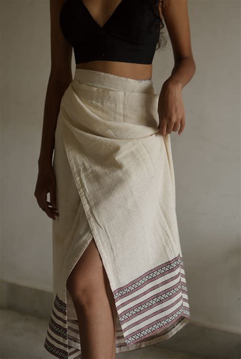 Beige Wrap Around Skirt Welcome To Nondini