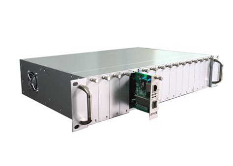 2 U Rack Mounted Fiber Optic Media Converter With 19 Inch 16port Media