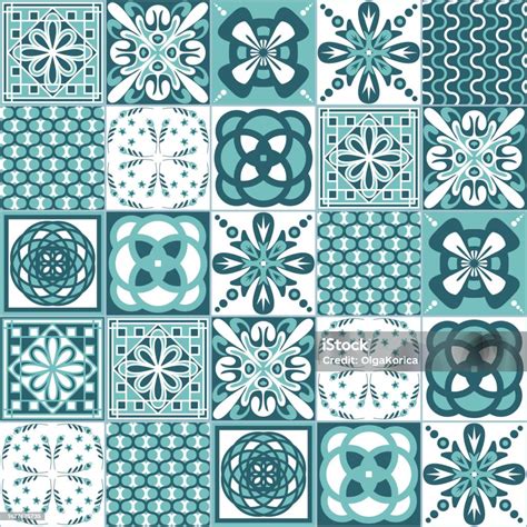 Azulejo Talavera 세라믹 타일 스페인어 포르투갈어 전통 패턴 다채로운 전통 벡터 일러스트 레이 션 0명에 대한 스톡 벡터 아트 및 기타 이미지 Istock