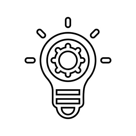 Bulb Idea Innovation Outline Icon Line Art Vector Stock Vector