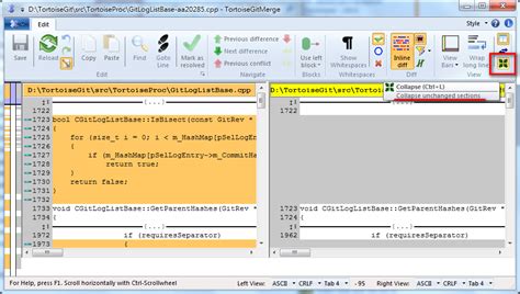 Git How To Get Changed Lines Only In Diff In Tortoisegit Or With Windows Stack Overflow