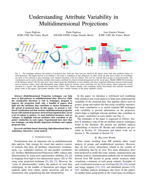PDF Understanding Attribute Variability In Multidimensional Projections