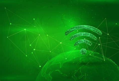 Premium Vector Object Over A Polygonal Planet On A Green Background Global Data Calculation