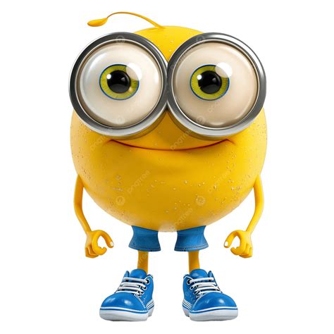 큰 눈과 파란 신발을 가진 재미있는 노란색 만화 캐릭터 만화 캐릭터 큰 눈 파란 신발 Png 일러스트 및 이미지 에 대한 무료 다운로드 Pngtree