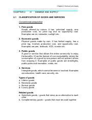 Understanding Demand And Supply Goods Services And Course Hero