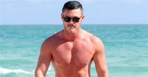 Luke Evans Shows Off His Toned Body While Wearing A Tiny Speedo On Miami Beach