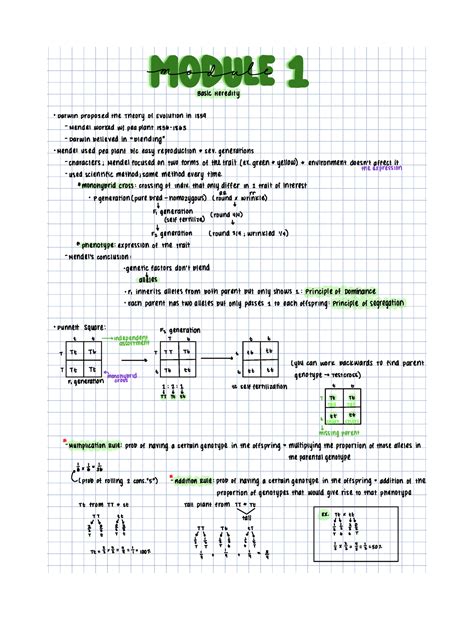 Module 1 Lecture Notes Pp Monkee I Basicheredity