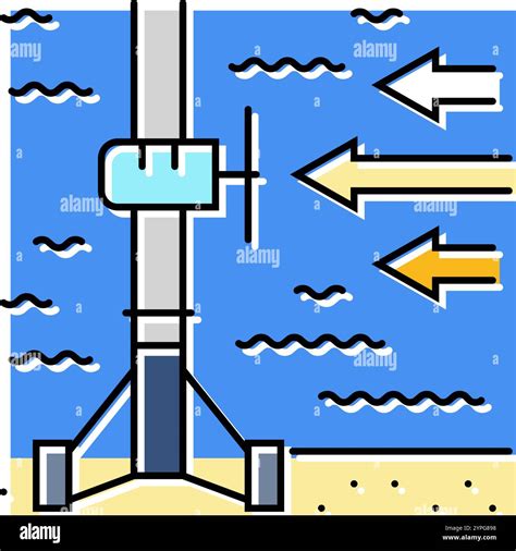 Stream Energy Tidal Power Color Icon Vector Illustration Stock Vector Image And Art Alamy
