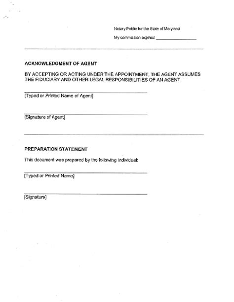 General Durable Power Of Attorney Maryland Free Download