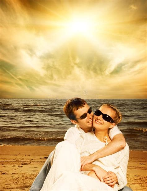 Couple In Love On The Beach Stock Image Image Of Relaxing Beautiful
