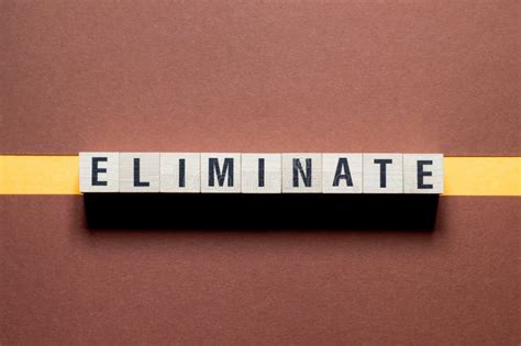 Eliminate Word Concept On Cubes Stock Photo Image Of Eliminate Give