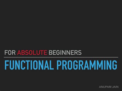 Introduction To Functional Programming For Absolute Beginners Speaker