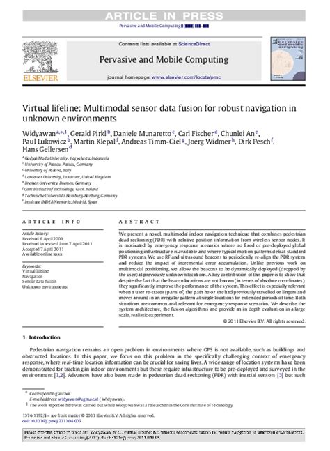 pdf virtual lifeline multimodal sensor data fusion for robust