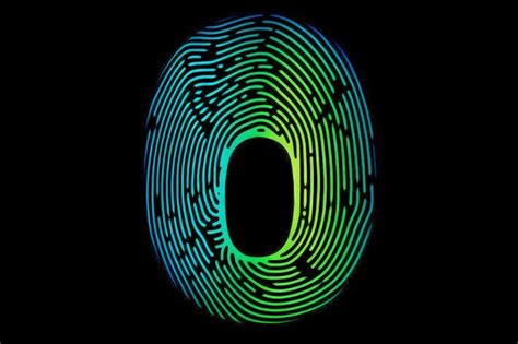 Premium Ai Image Fingerprint Gradient Black Background Data Security Concept Digital