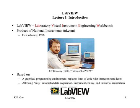 PDF LabVIEW Lecture I Introduction LabVIEW Is A Graphical Programming Language That Allows