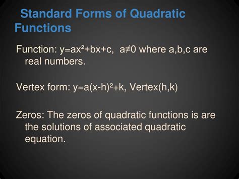 PPT Quadratic Functions And Parabolas PowerPoint Presentation Free Download ID 2675091