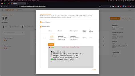 Read And Display Extractor Logs On Frontend · Issue 261 · Clowder