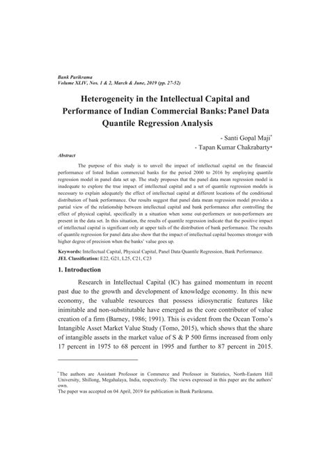 PDF Heterogeneity In The Intellectual Capital And Performance Of