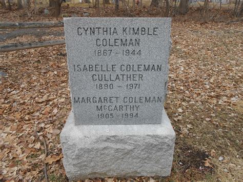 Cynthia Isabelle Kimble Coleman 1867 1944 Find A Grave Memorial