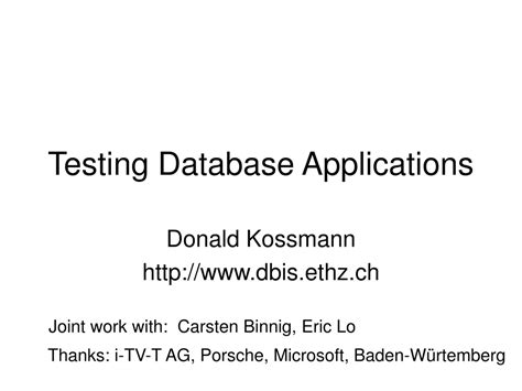 ppt testing database applications powerpoint presentation free