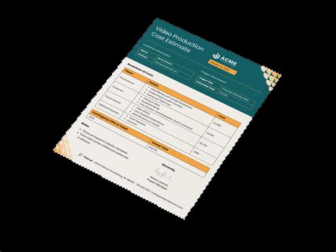 Free Cost Estimate Templates Venngage