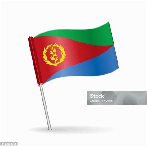 eritrean flag map pin pointer layout vector stock illustration download image now banner