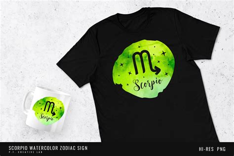 Scorpio Zodiac Sign Watercolor Clipart Graphic By Dtcreativelab