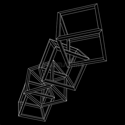 Blockchain Cube Chain Stock Vector Illustration Of Data 185434171