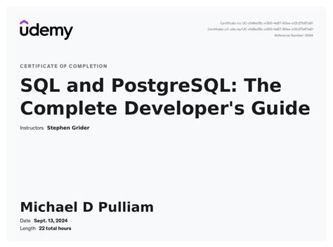 Sql And Postgresql The Complete Guide Michael Pulliam Posted On The Topic Linkedin