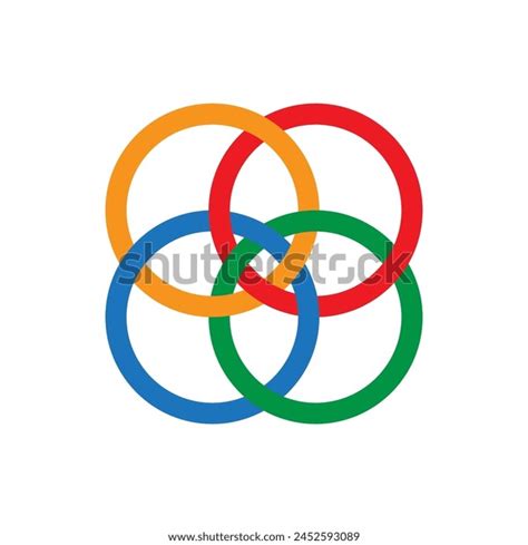 Interlocking Circles Primary Colors Unity Concept Stock Vector Royalty Free 2452593089