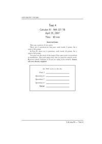 Line Segment Calculus Iii Exam Docsity
