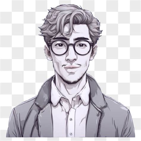 Descarga Retrato estilizado de un joven Cartoons En Línea Creative Fabrica