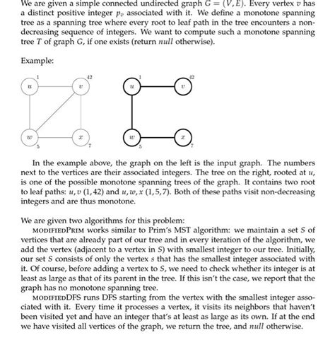 Solved We Are Given A Simple Connected Undirected Graph G