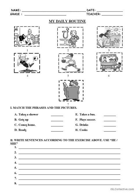 Daily Routine Chart Genius Chore And Routines Printable