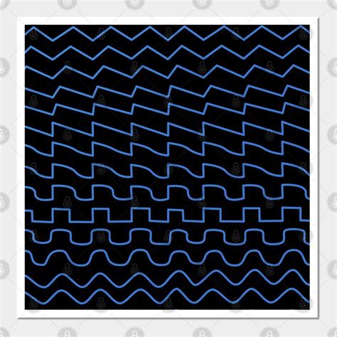 Synthesizer Waveforms Art Print Electronic Music Lover