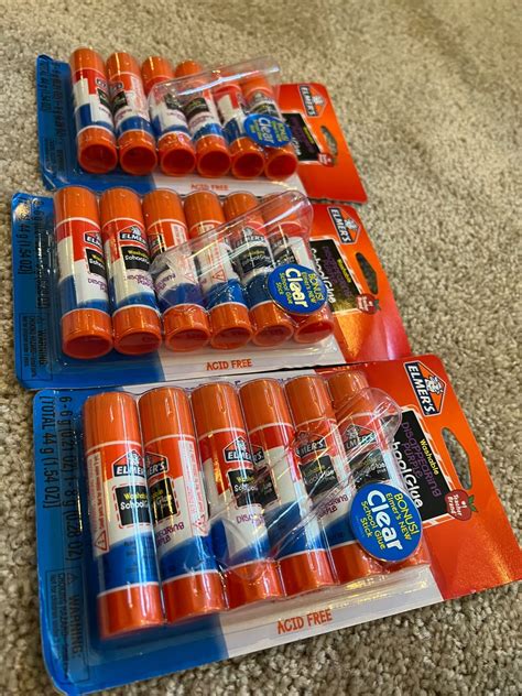 2 Mo Finance Elmers Washable Disappearing Purple Glue Sticks Acid