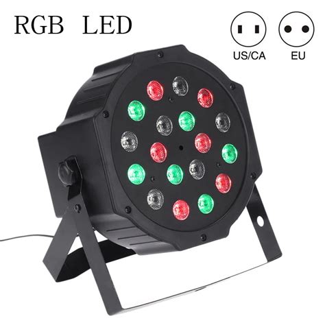 RGB PAR LED DMX Stage Lighting Effect DMX Master Slave LED Flat Projector Lamp For DJ