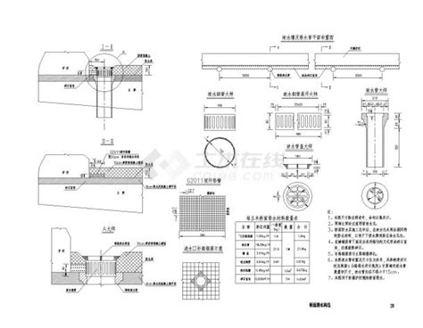 桥面排水构造平面设计图 节点详图 土木在线