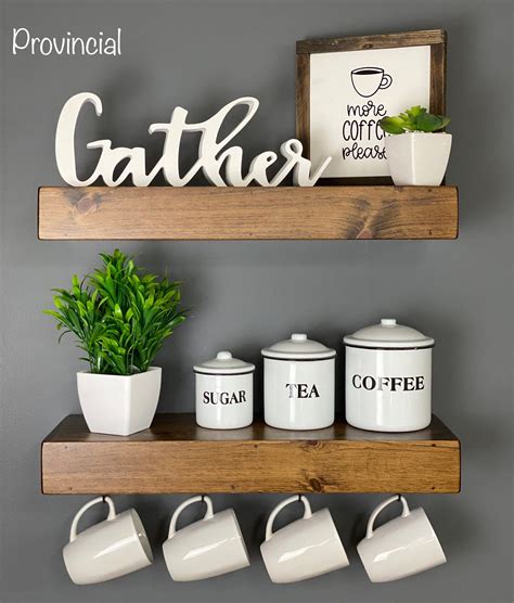 Coffee Bar Shelf Set Of 2 Free Shipping Floating Shelves With Coffee