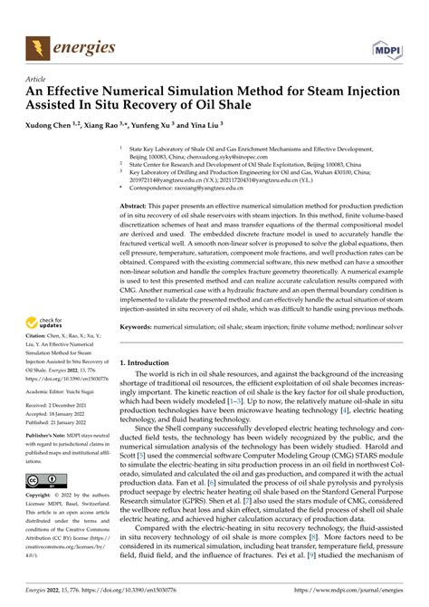 Pdf An Effective Numerical Simulation Method For Steam Injection