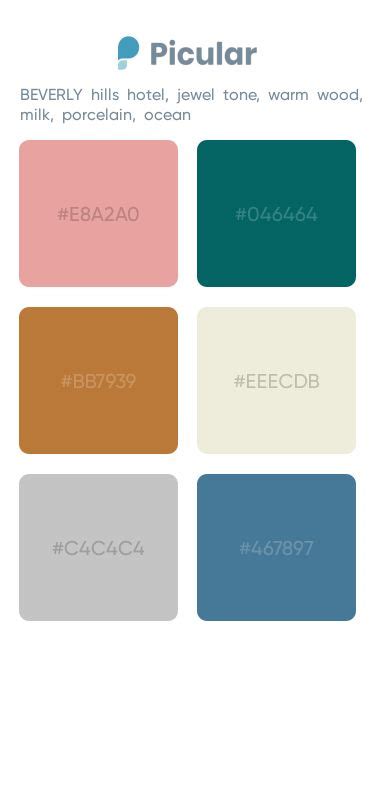 Beverly Hills Hotel Color Palette