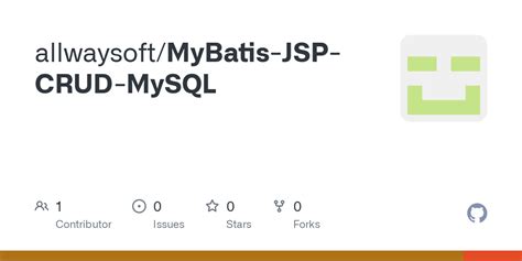 Github Allwaysoftmybatis Jsp Crud Mysql